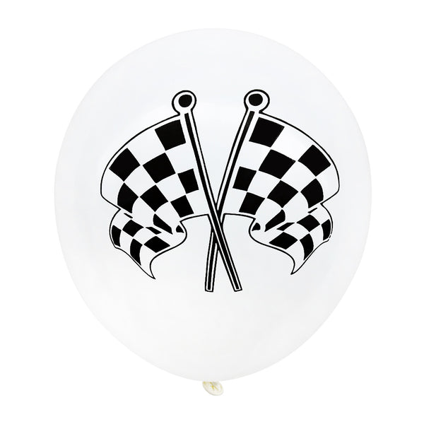 12 Inch Racing Flag Latex Balloon F1 Fast and Furious Birthday Party T ...