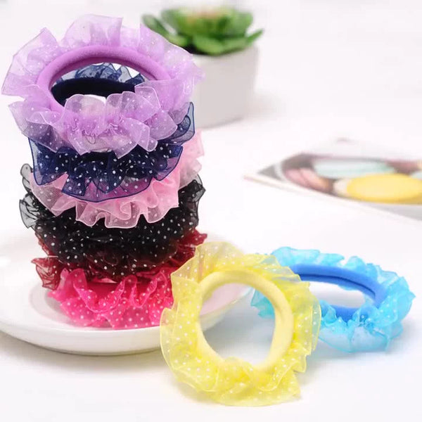 E145 lace lace gauze hair circle head flower braid rope headband child ...